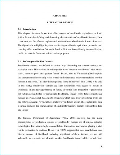 √ Free APA Literature Review Format Template