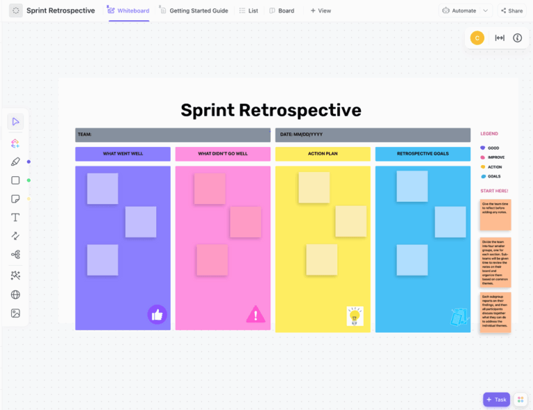 Agile Retrospective Template | Templateral
