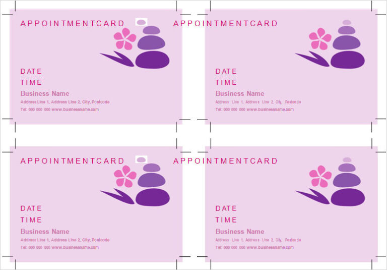 √ Free Printable Appointment Card Template
