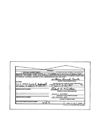 √ Army Sworn Statement Form (Word)