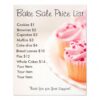 √ Bake Sale Price List Template