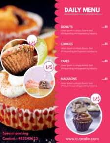 √ Bake Sale Price List Template