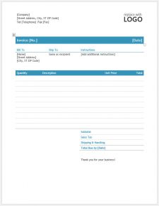 √ Free Printable Basic Invoice Template