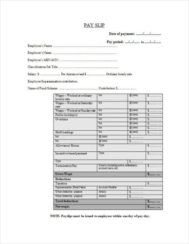 Basic Payslip Template | Templateral
