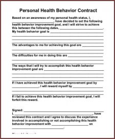 √ Free Editable Behavior Contract Template For Adults