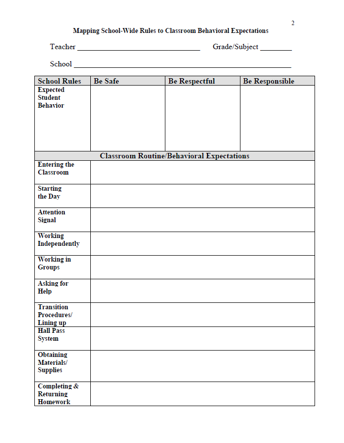  Free Printable Behavior Contract For Students