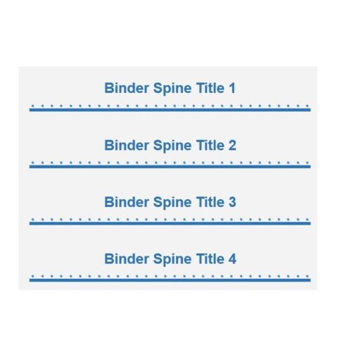√ Free Binder Spine Label Template (Word)