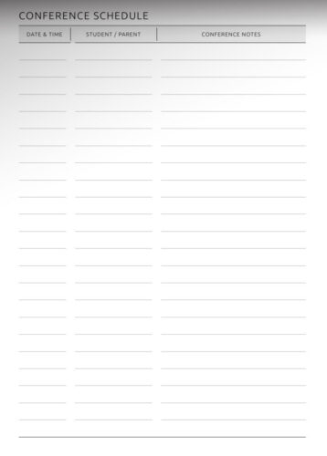 √ Customizable Conference Schedule Template (Word)