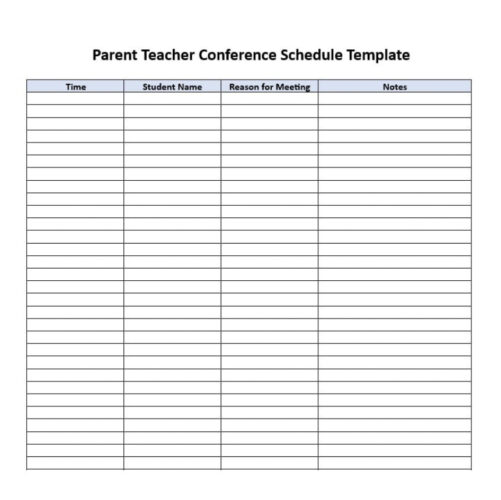 √ Customizable Conference Schedule Template (Word)