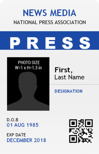 √ Free Printable Press Pass Template