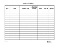 Building Visitor Sign in Sheet Template | Templateral