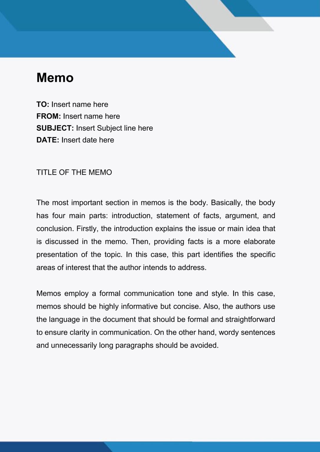 √ Customizable Business Memo Template (Word)