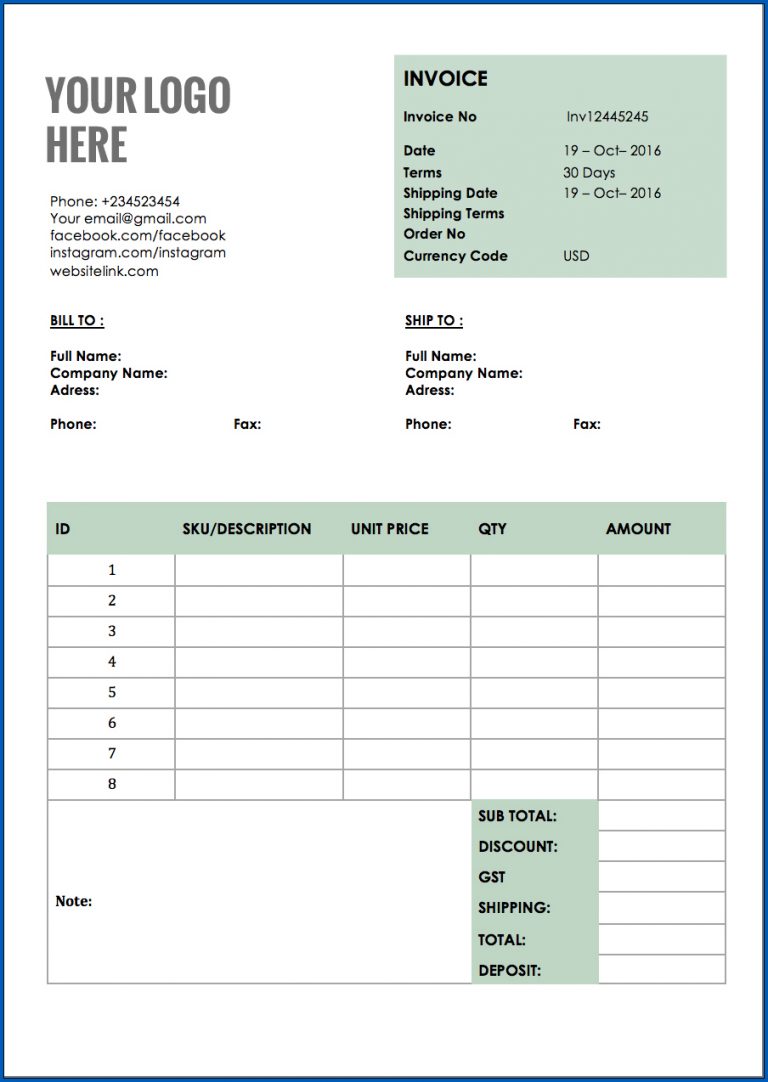 √ Free Customizable Business Receipt Template | Templateral