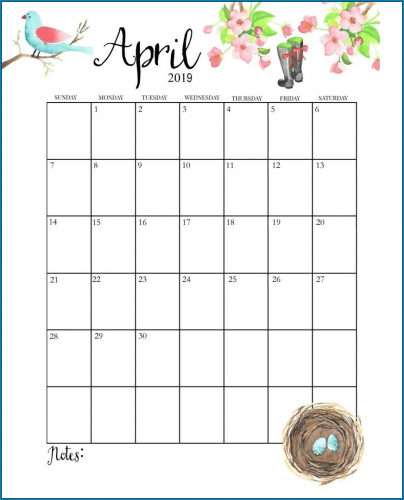 √ Calendar With To Do List Template