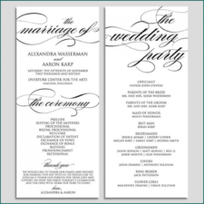 √ Printable Ceremony Program Template