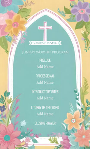 √ Free Printable Church Program Template