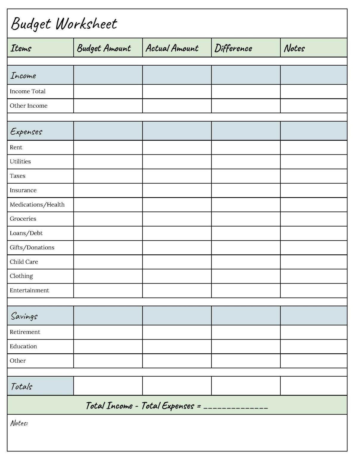 √ College Party Budget Worksheet Template