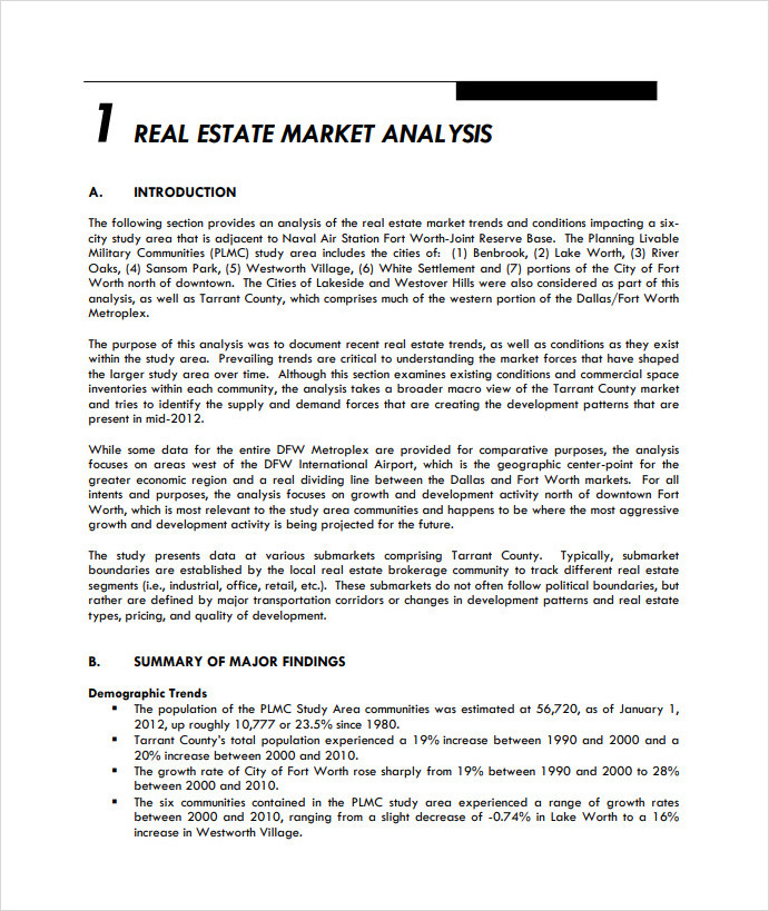 Comparative Market Analysis Real Estate Template Templateral