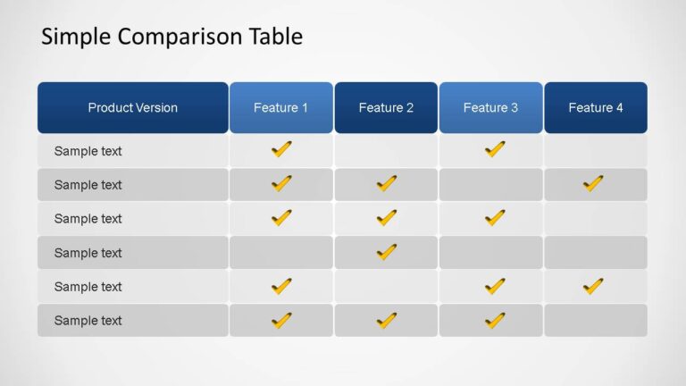 √ Comparison Chart Template (Excel)