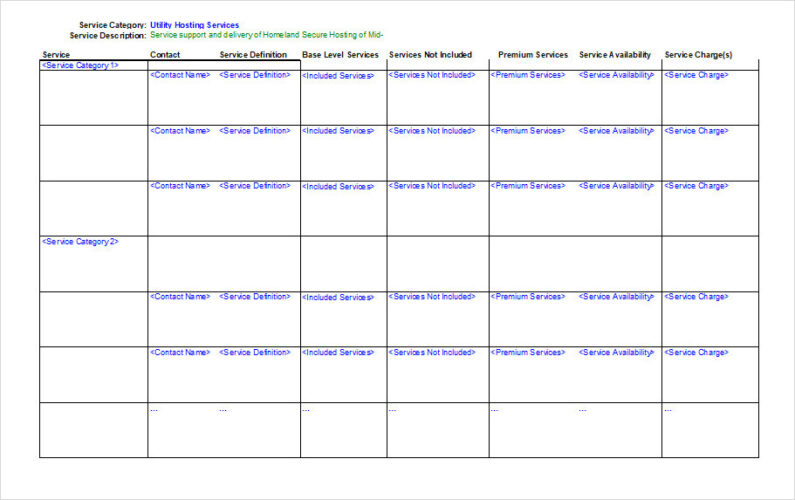 Computer IT Service Catalog Inventory Template | Templateral