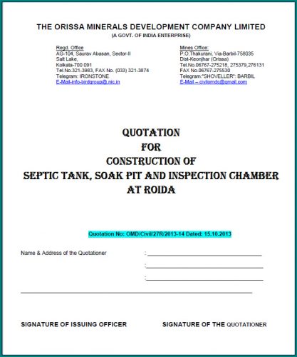 √ Free Printable Construction Quote Template