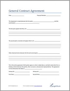 √ Free Contract Agreement Template Between Two Parties