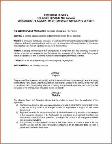 √ Free Printable Contract Between Two Parties