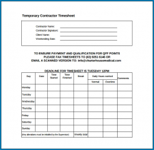 √ Free Printable Contractor Timesheet Template