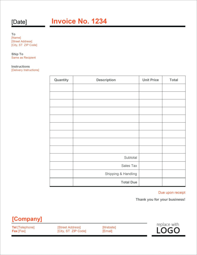 √ Credit Card Receipt Template