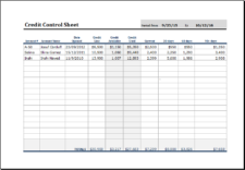 √ Free Credit Control List Template (Excel)