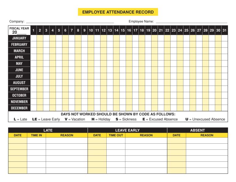 √ Daily Attendance Tracker for an Individual Employee