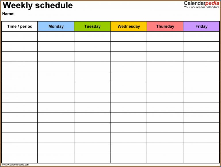 √ Free Printable Daily Time Tracking Spreadsheet Template