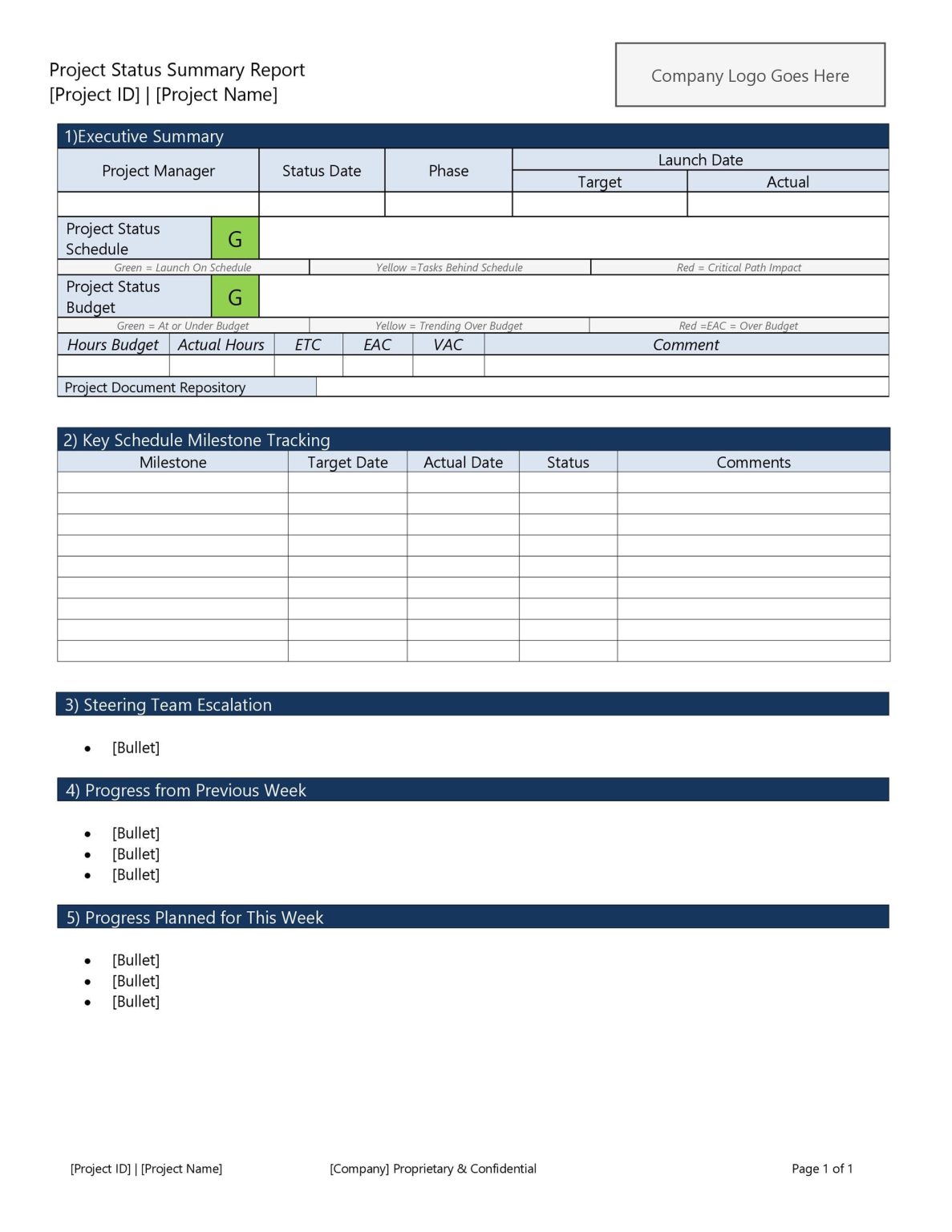 √ Free Daily Work Status Sheet Template (Excel)