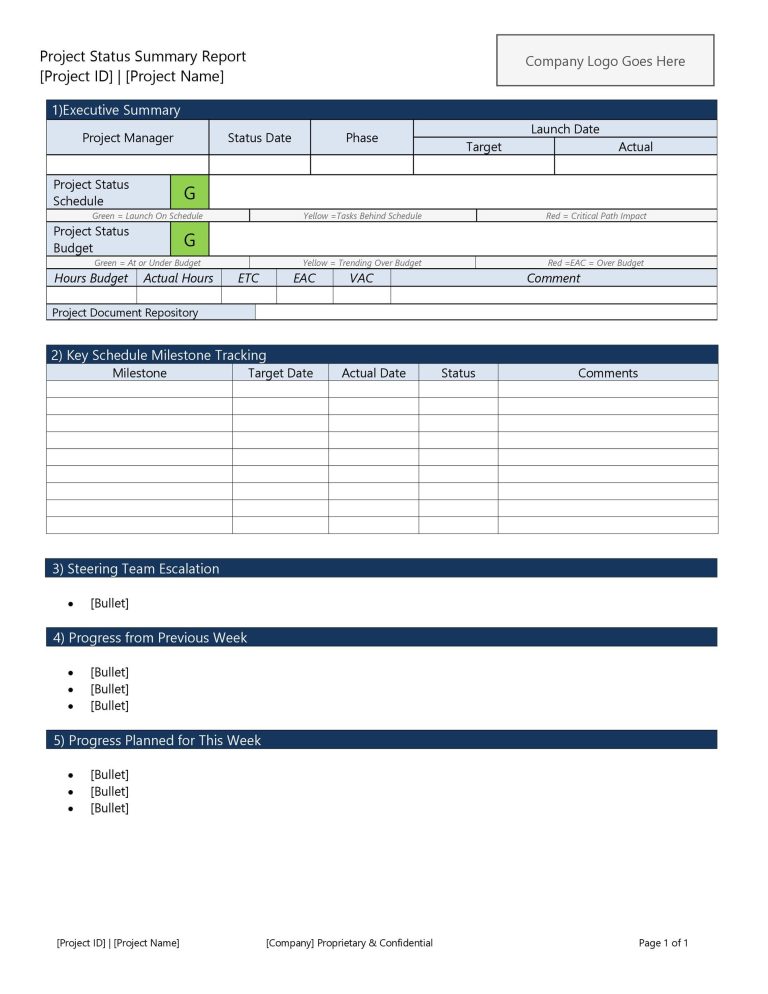 √ Free Daily Work Status Sheet Template (Excel)