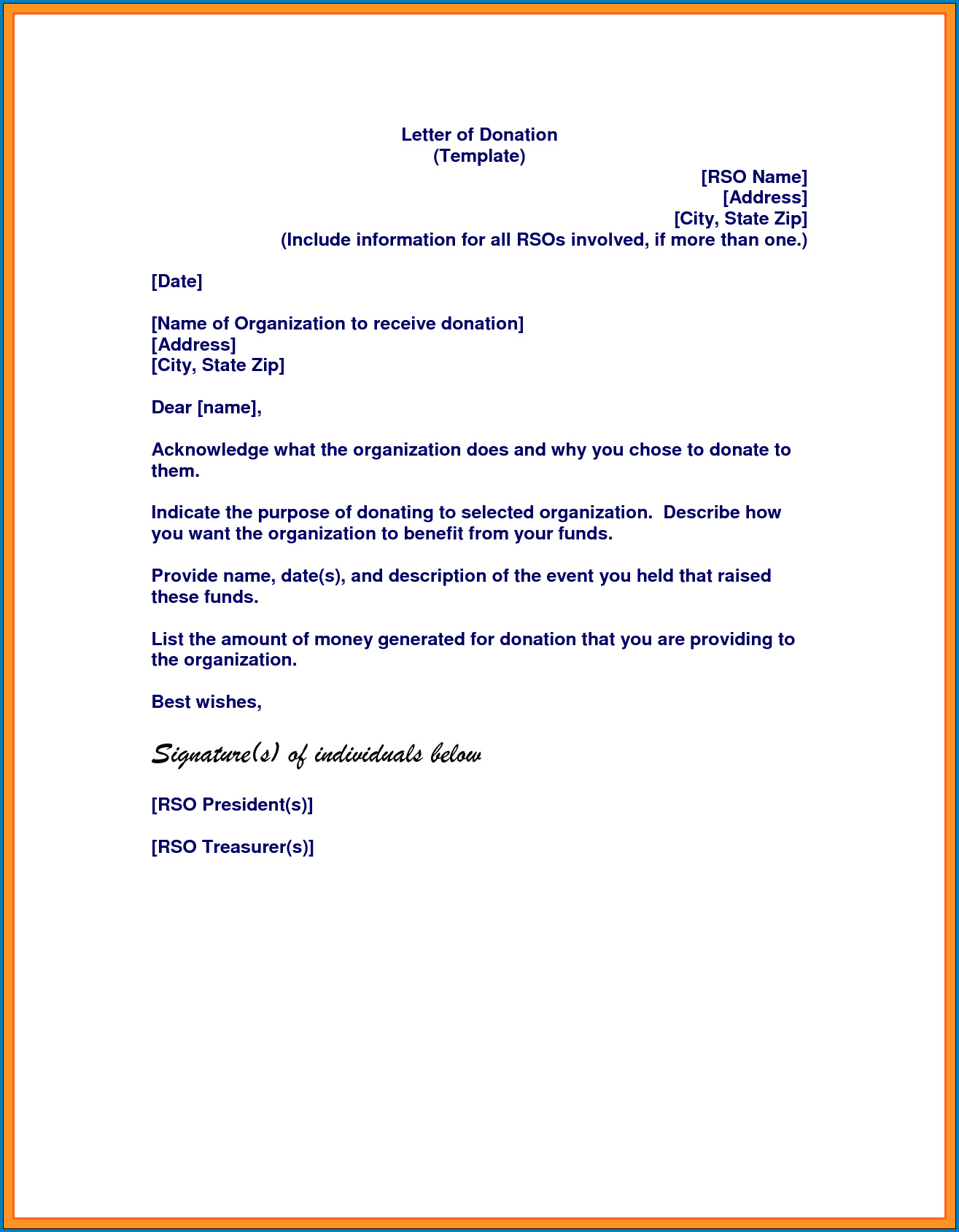  Free Printable Donation Letter Template Templateral