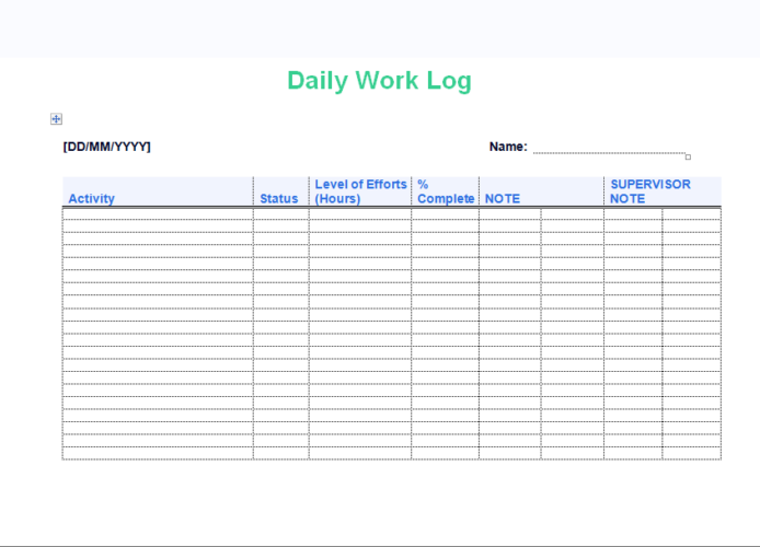 √ Free Employee Daily Task Log Template (Excel)
