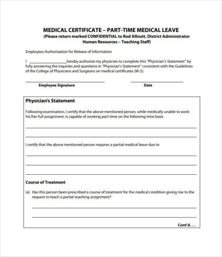 √ Free Printable Medical Certificate Template
