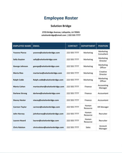 √ Free Printable Employee Leave Roster Template (Excel)