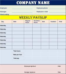 √ Free Employee Payslip Sheet Template (Excel)