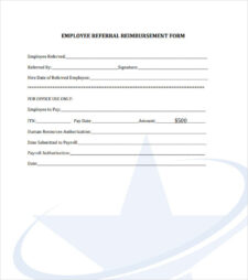 √ Free Printable Employee Referral Form Template