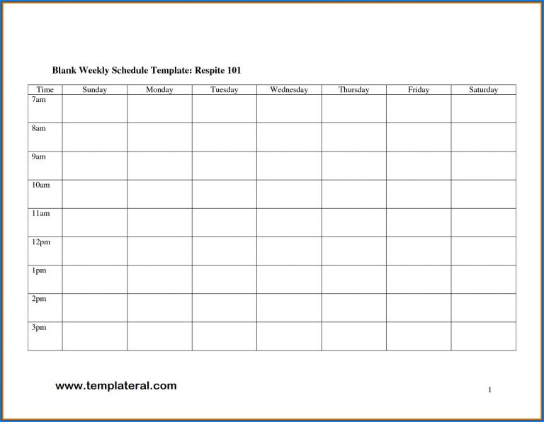 √ Free Printable Employee Schedule Template