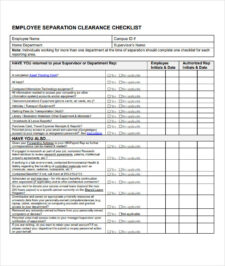 √ Free Printable Employee Separation Form