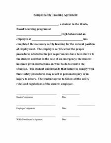 √ Printable Employee Training Agreement Template