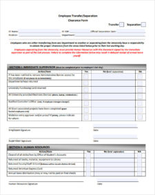 √ Free Printable Employee Separation Form