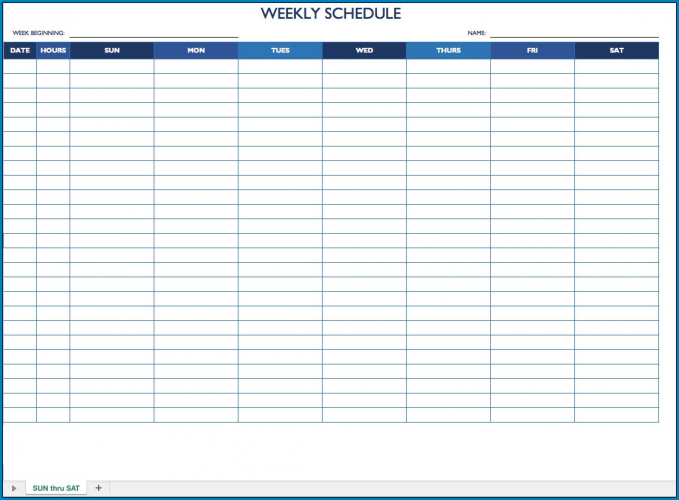 √ Free Printable Employee Work Schedule Template