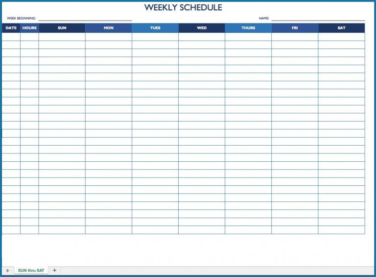 √ Free Printable Employee Work Schedule Template