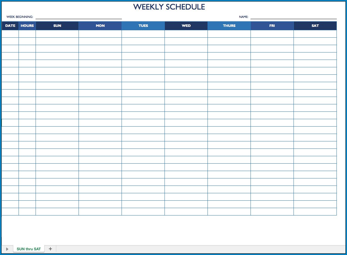  Free Printable Employee Work Schedule Template
