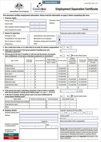 √ Free Printable Employee Separation Form
