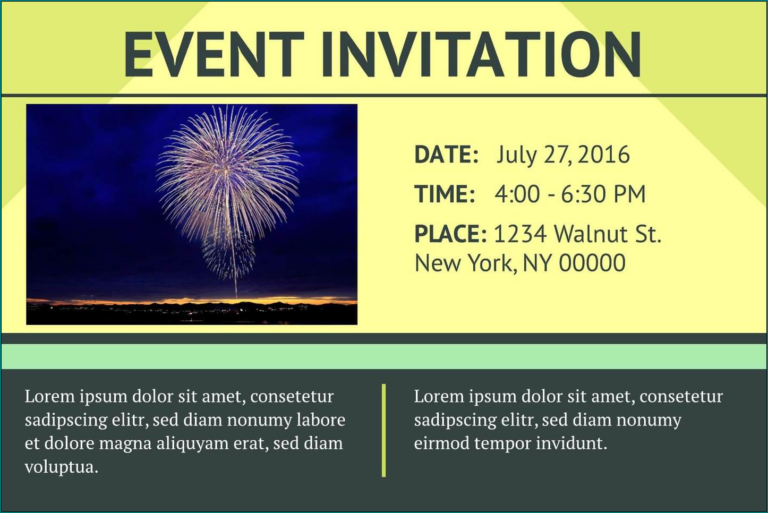 √ Customizable Event Invitation Template (Word)