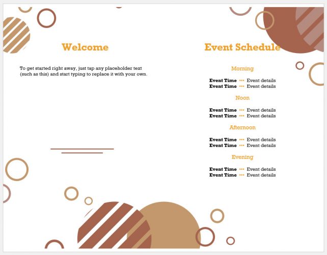 √ Free Printable Event Program Template